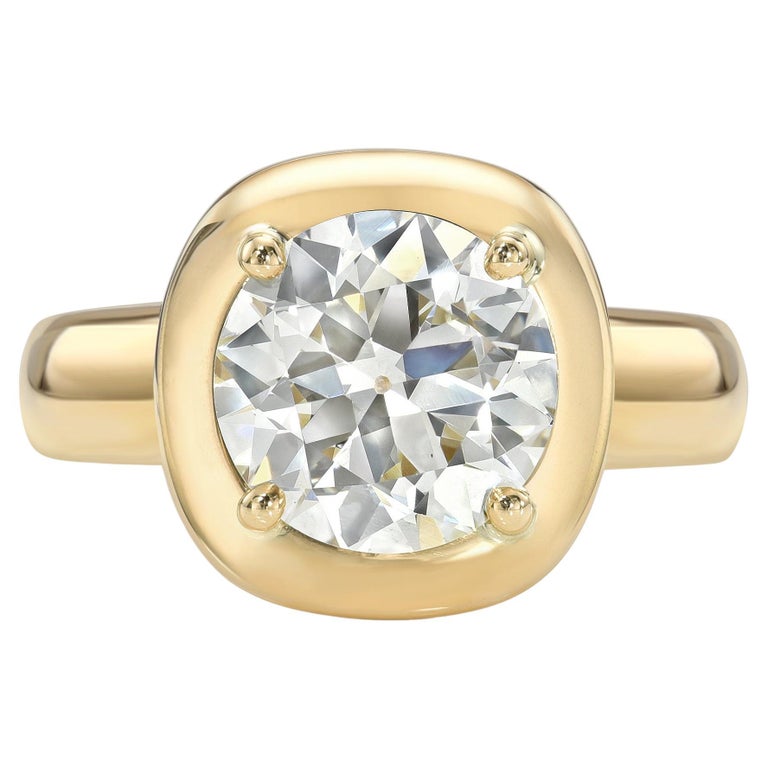 Handcrafted Cori Old European Cut Diamond Ring by Single Stone For Sale ...