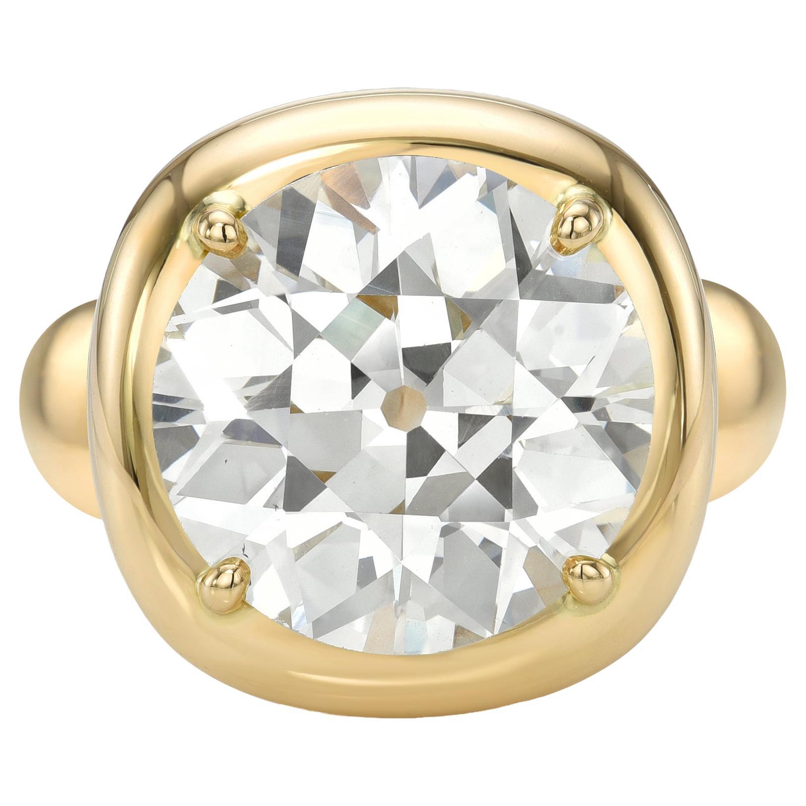 Handcrafted Cori Old European Cut Diamond Ring by Single Stone For Sale ...