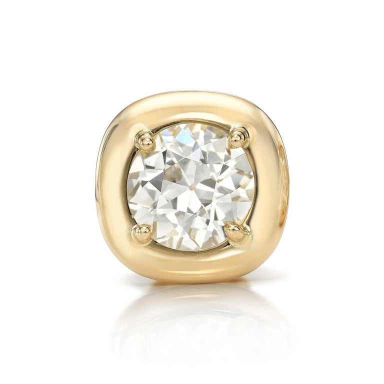 Handcrafted Cori Old European Cut Diamond Stud Earrings by Single Stone ...