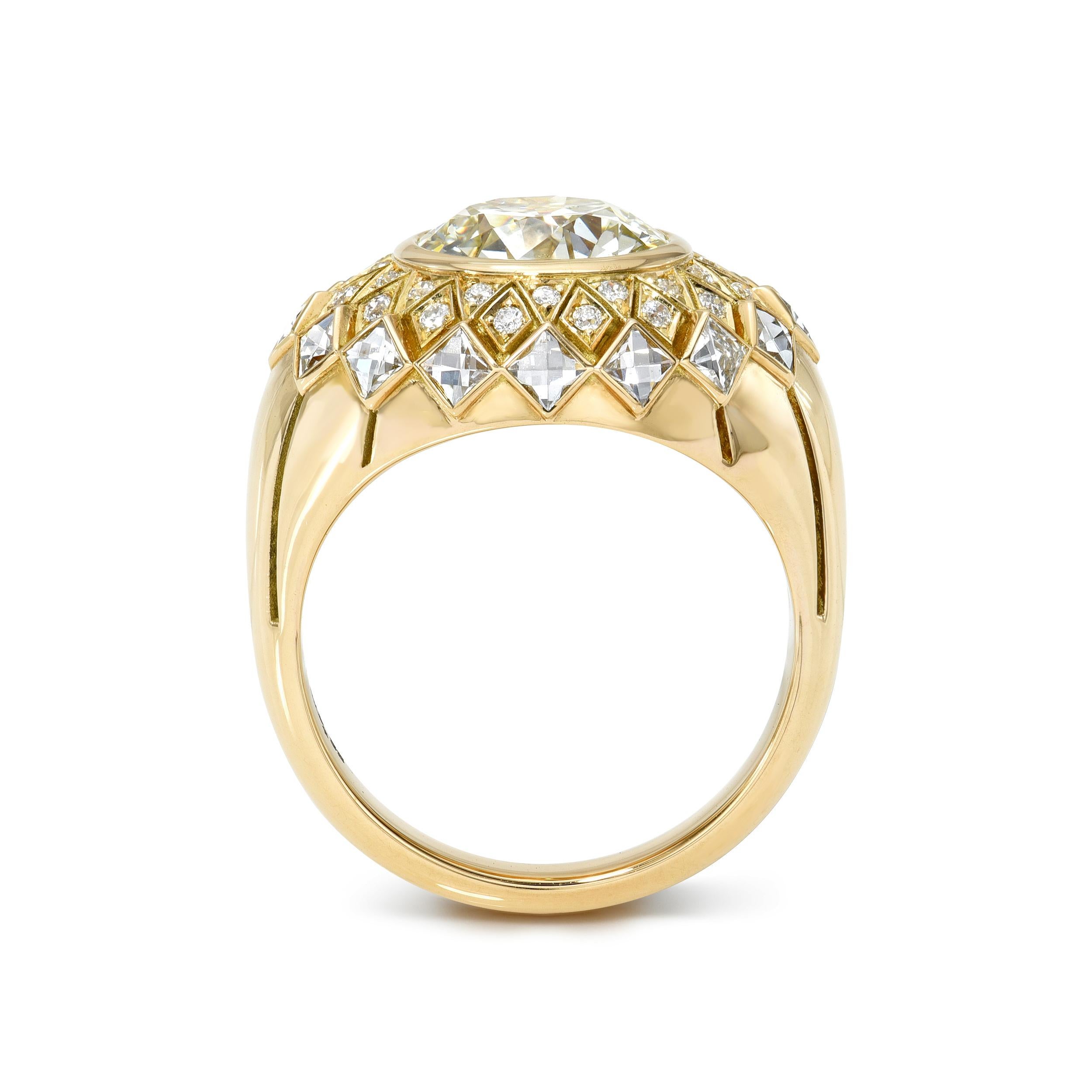 Handcrafted Cornelia Old European Cut Diamond Ring by Single Stone For ...