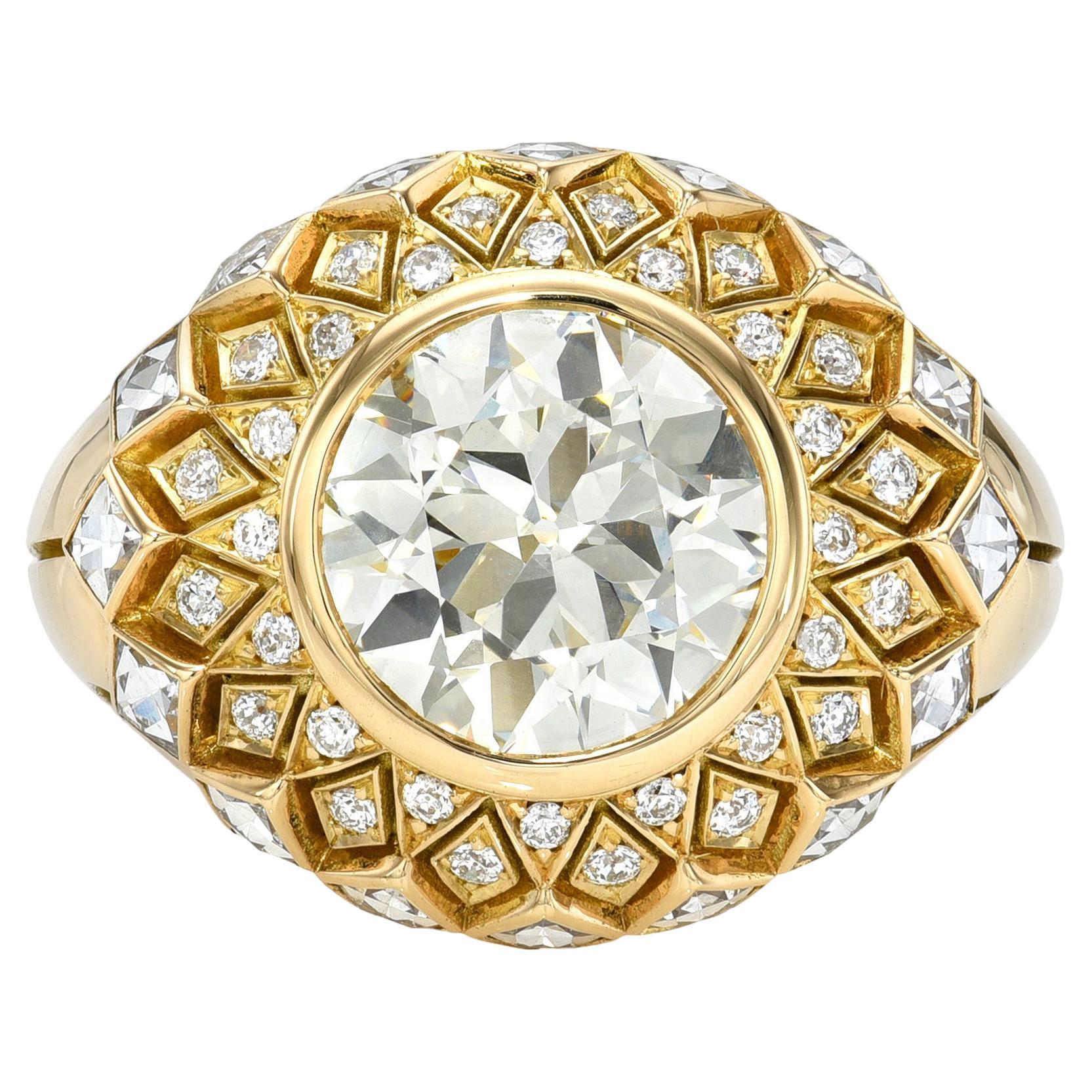Handcrafted Cornelia Old European Cut Diamond Ring by Single Stone For ...