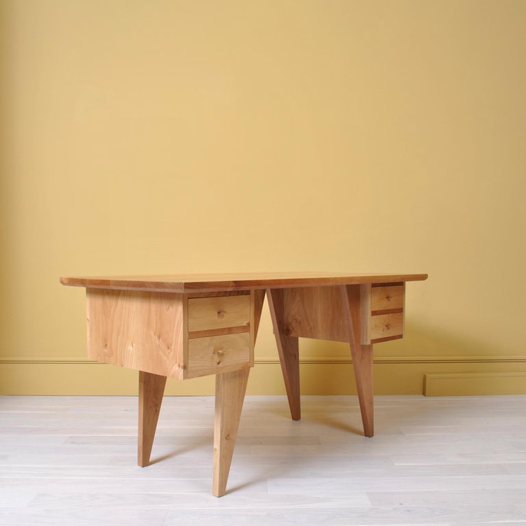 Handcrafted Desk, English Walnut For Sale at 1stDibs
