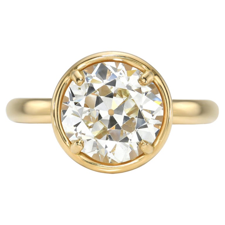 Handcrafted Ella Old European Cut Diamond Ring by Single Stone For Sale at 1stDibs