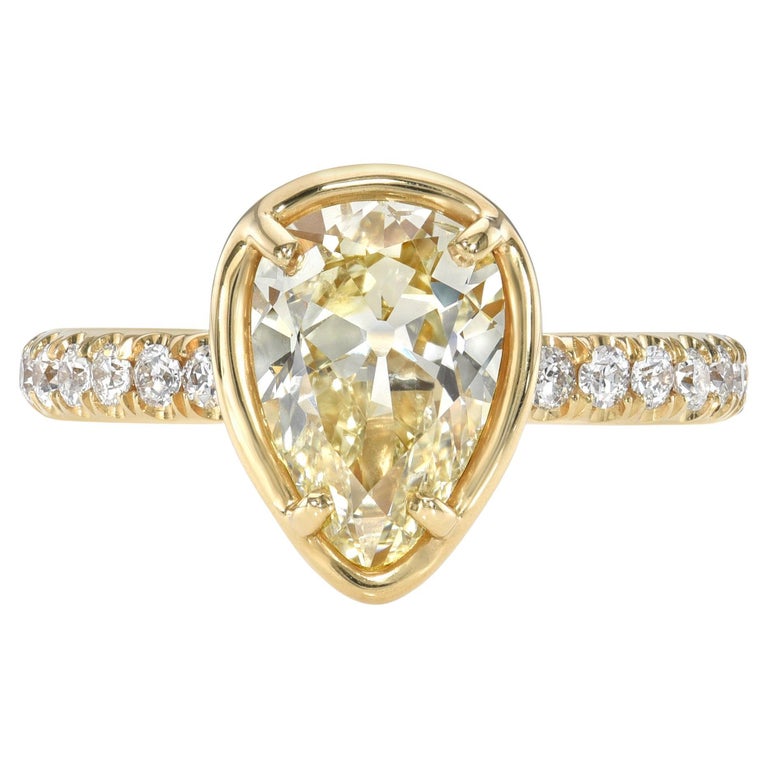 Handcrafted Ella Pear Shaped Diamond Ring by Single Stone For Sale at ...