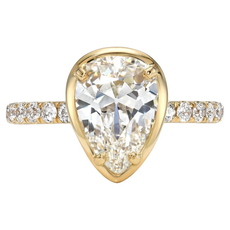 Handcrafted Ella Pear Shaped Diamond Ring by Single Stone For Sale at ...