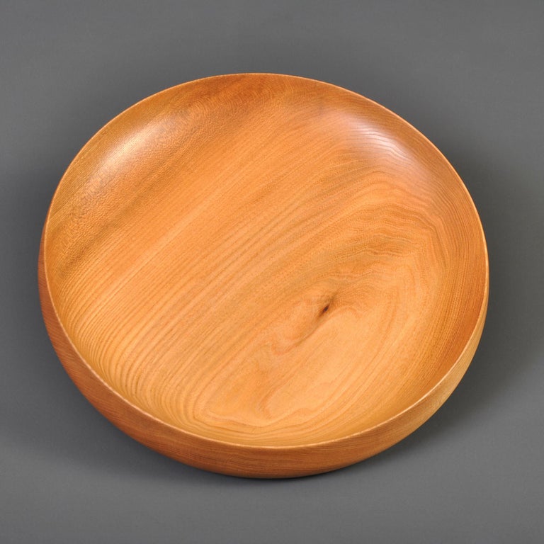 Handcrafted Elm Platter Bowl For Sale at 1stDibs