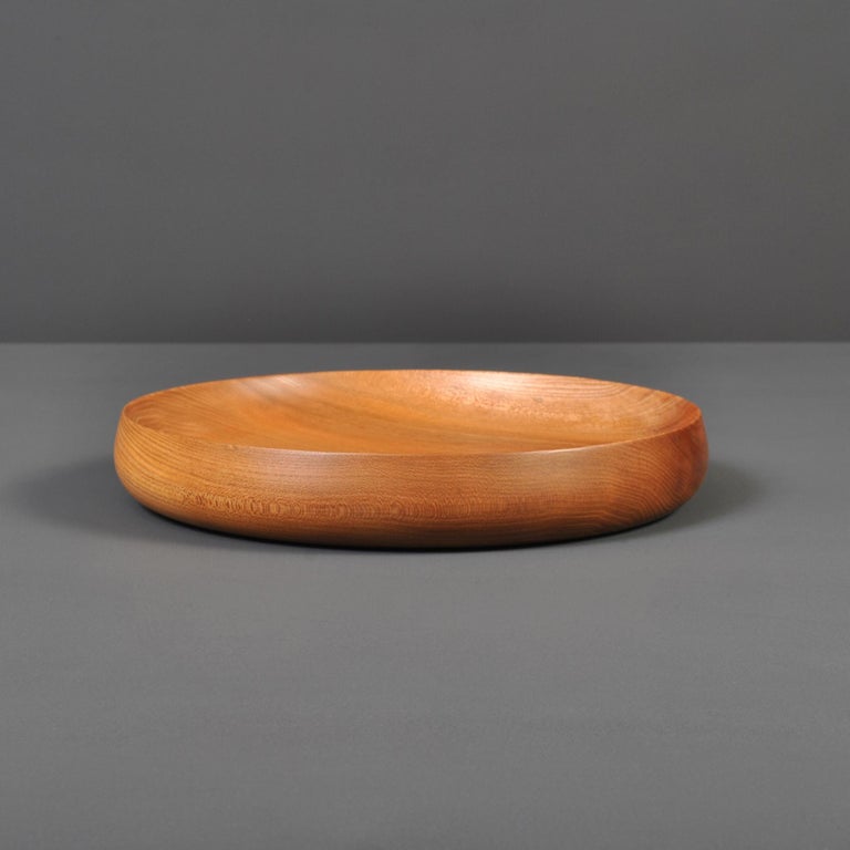 Handcrafted Elm Platter Bowl For Sale at 1stDibs