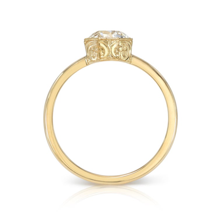 Handcrafted Emerson Engraved Old European Cut Diamond Ring by Single ...