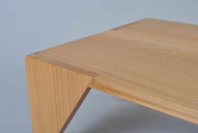 Handcrafted English Oak Modernist Table For Sale at 1stDibs