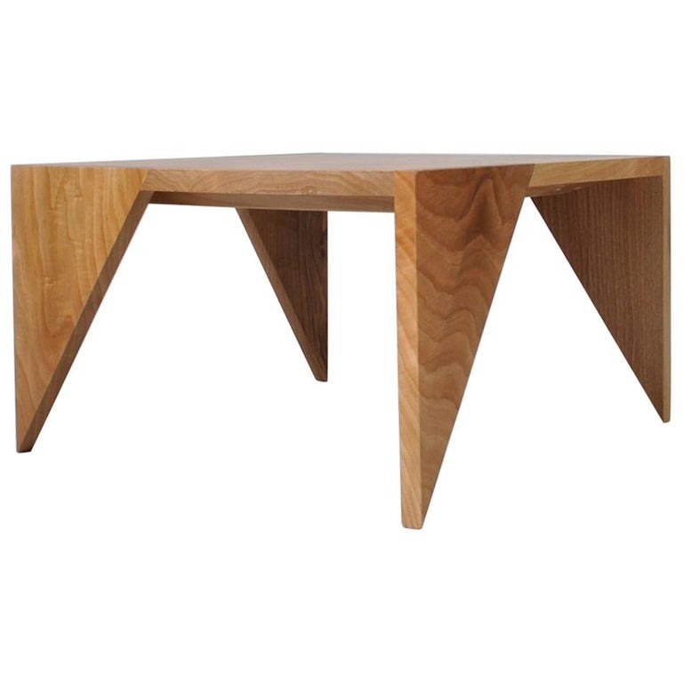 Handcrafted English Walnut Modernist Table For Sale at 1stDibs