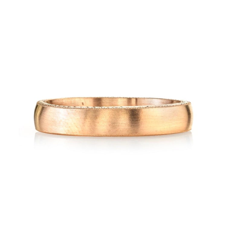 Customizable Handcrafted Engraved 5mm Joseph Band in 18K Gold by Single ...