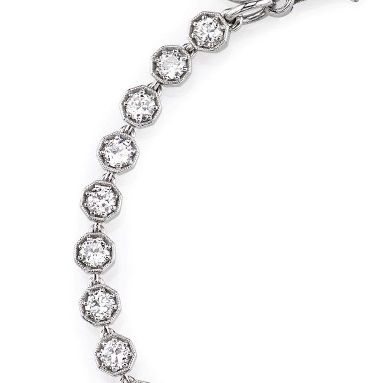 Handcrafted Gemma Old European Cut Diamond Bracelet by Single Stone For ...