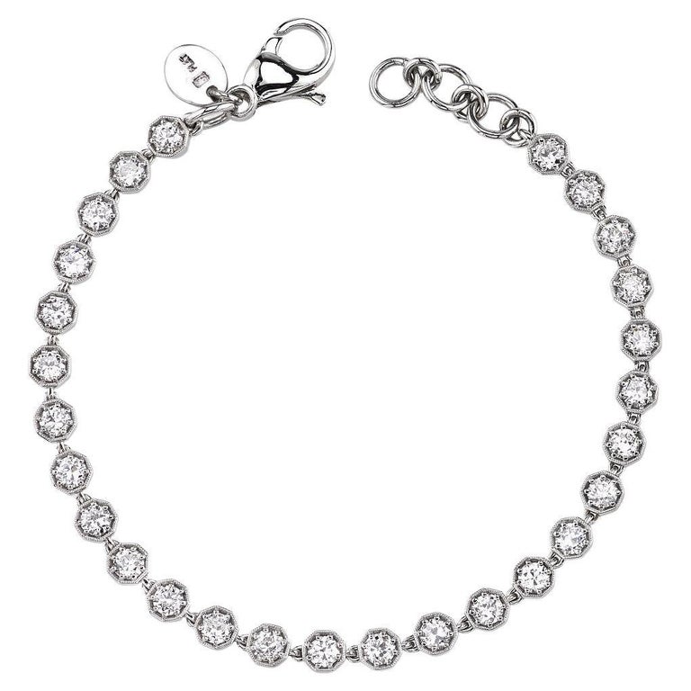 Handcrafted Gemma Old European Cut Diamond Bracelet by Single Stone For ...