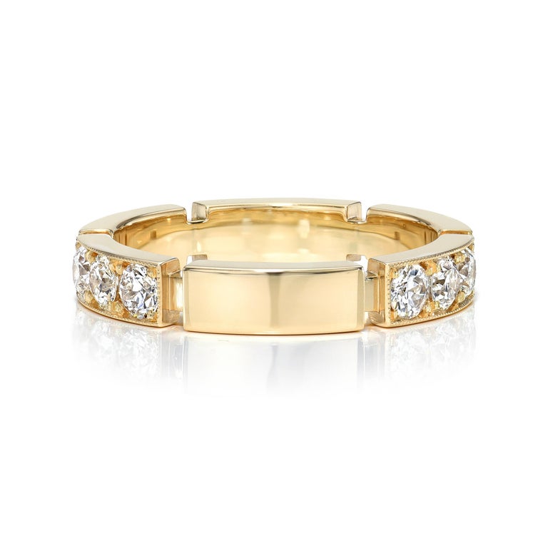 Customizable Handcrafted Giana Old European Cut Diamond Sectional Band ...