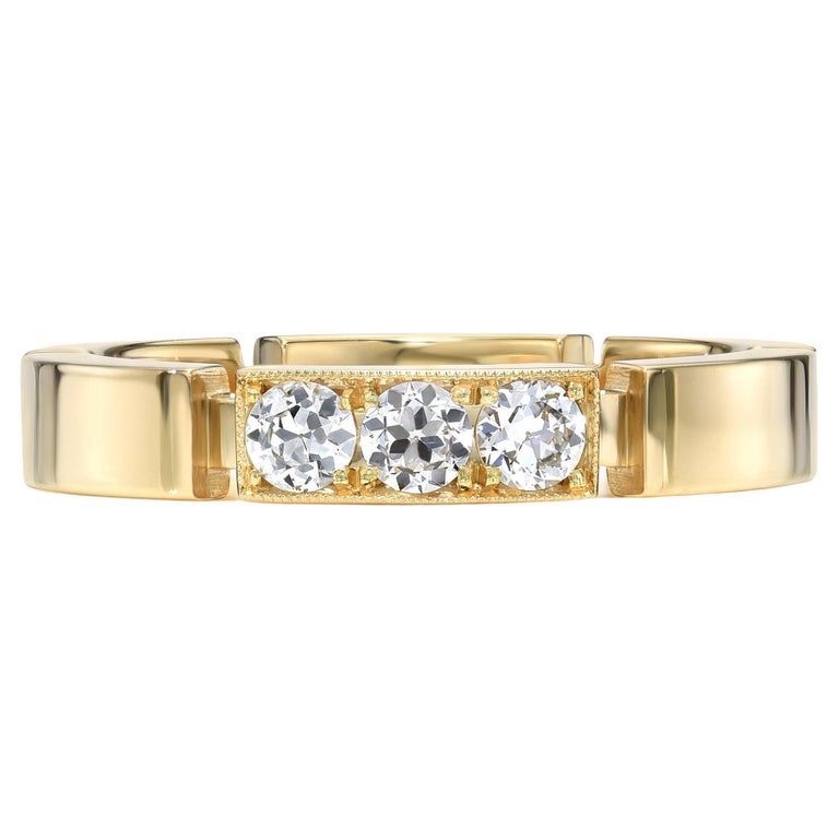 Customizable Handcrafted Giana Old European Cut Diamond Sectional Band ...