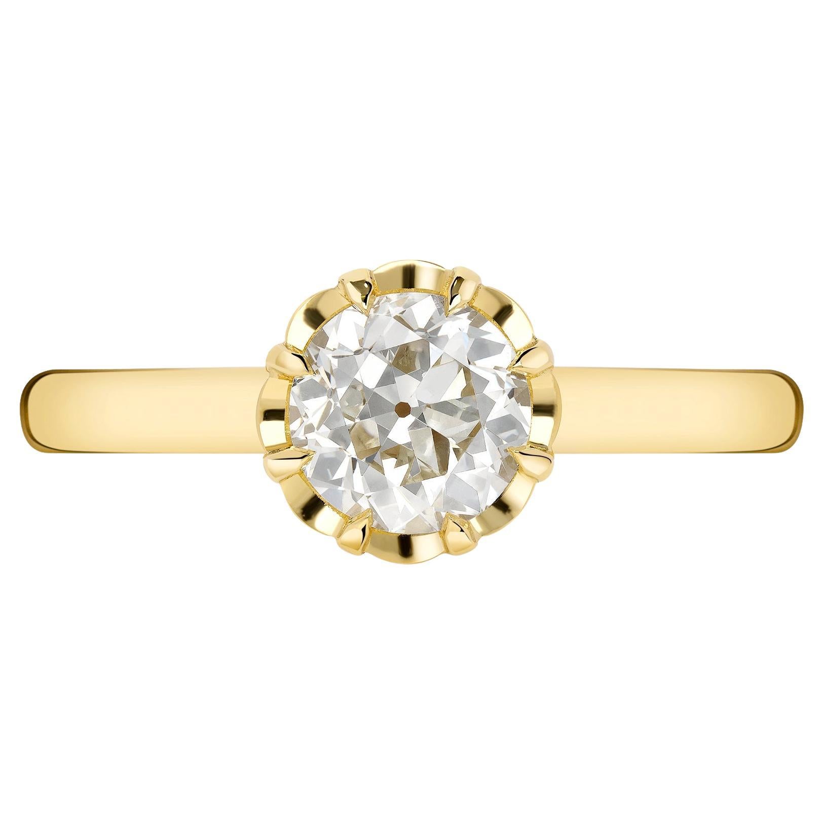 Handcrafted Wyler Old European Cut Diamond Ring by Single Stone For ...