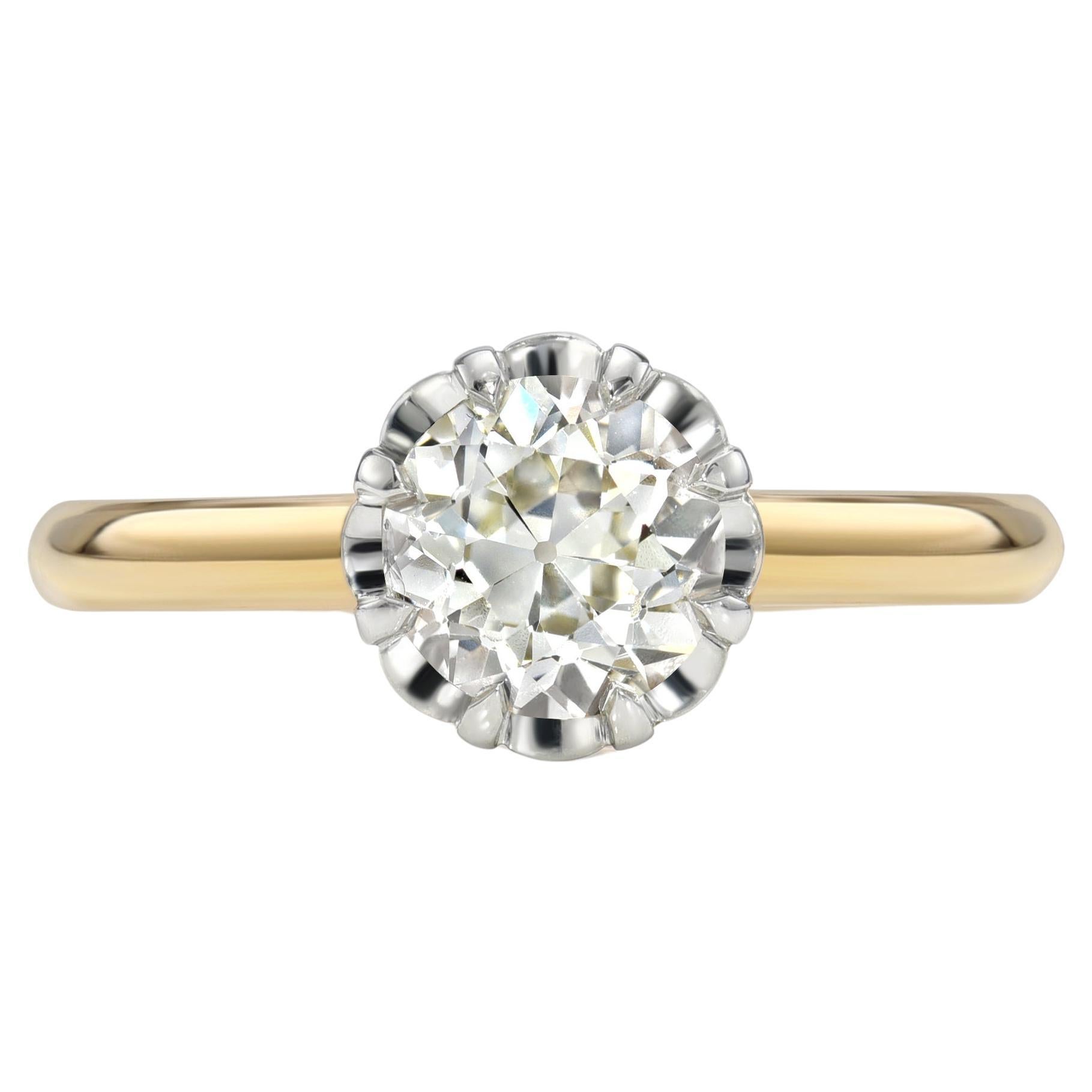 Old European Cut Diamond Engagement Ring at 1stDibs