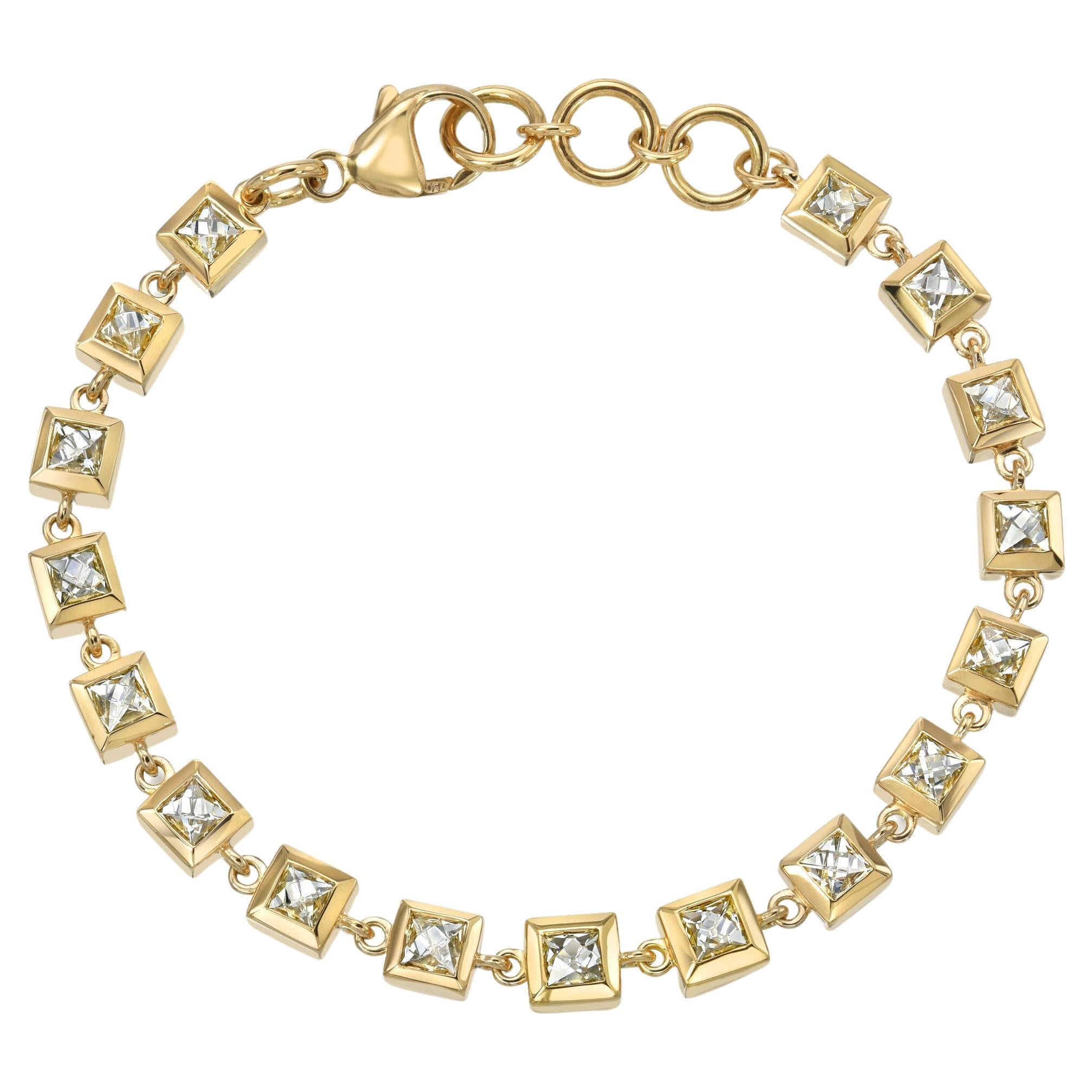 Handcrafted Small Gemma Diamond Bracelet by Single Stone For Sale at ...