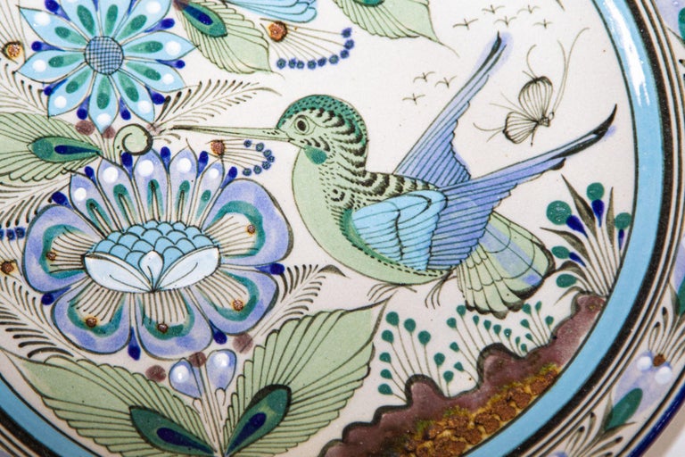 Handcrafted Ken Edwards Ceramic Wall Plate Tonala Mexico Folk Art ...