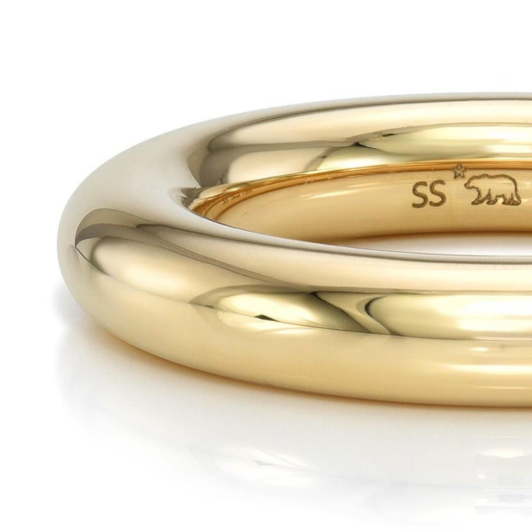 Customizable Handcrafted Leda High Polish Round Band by Single Stone For Sale at 1stDibs