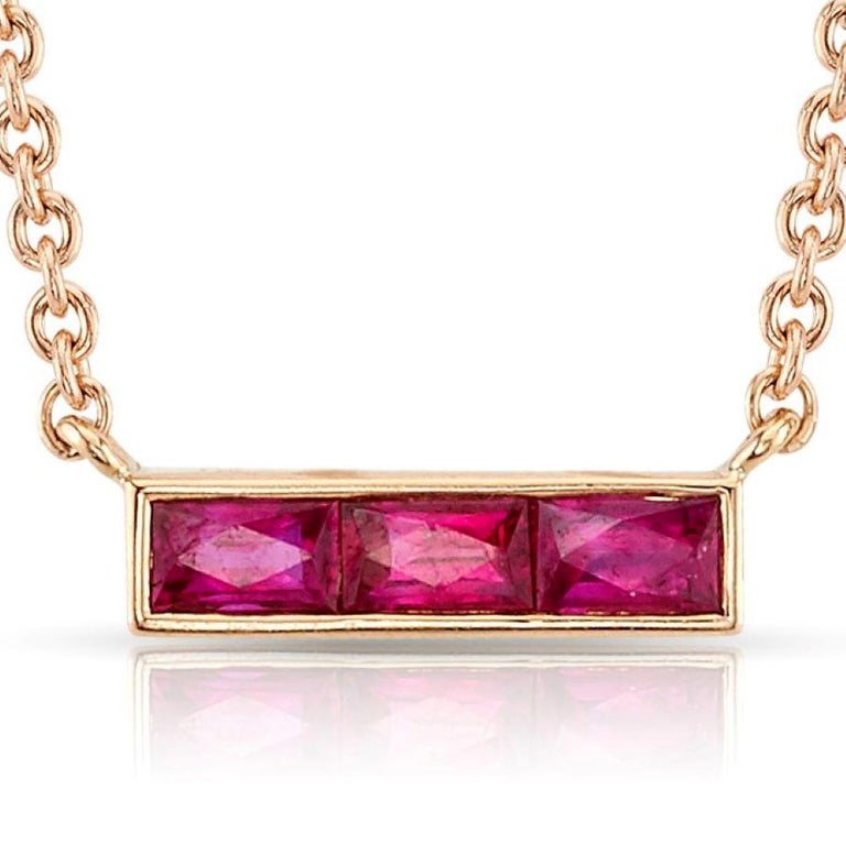 Handcrafted Monet French Cut Gemstone Necklace by Single Stone For Sale ...