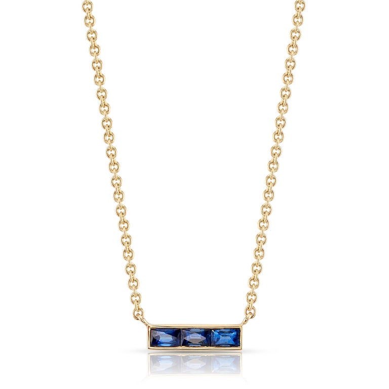 Handcrafted Monet French Cut Gemstone Necklace by Single Stone For Sale ...