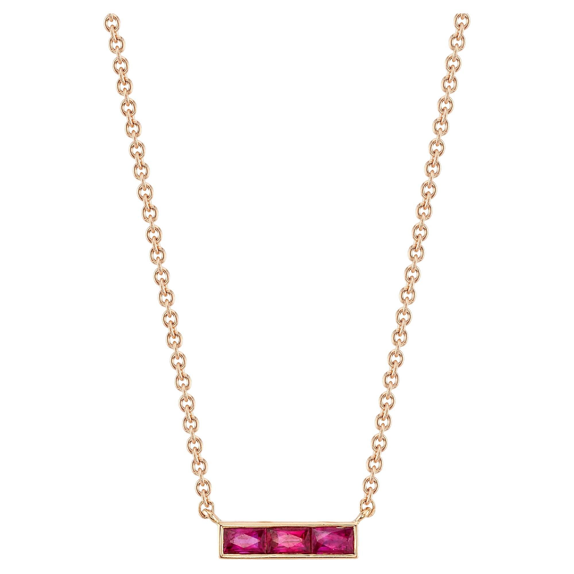 Handcrafted Karina French Cut Diamond Necklace by Single Stone For Sale ...