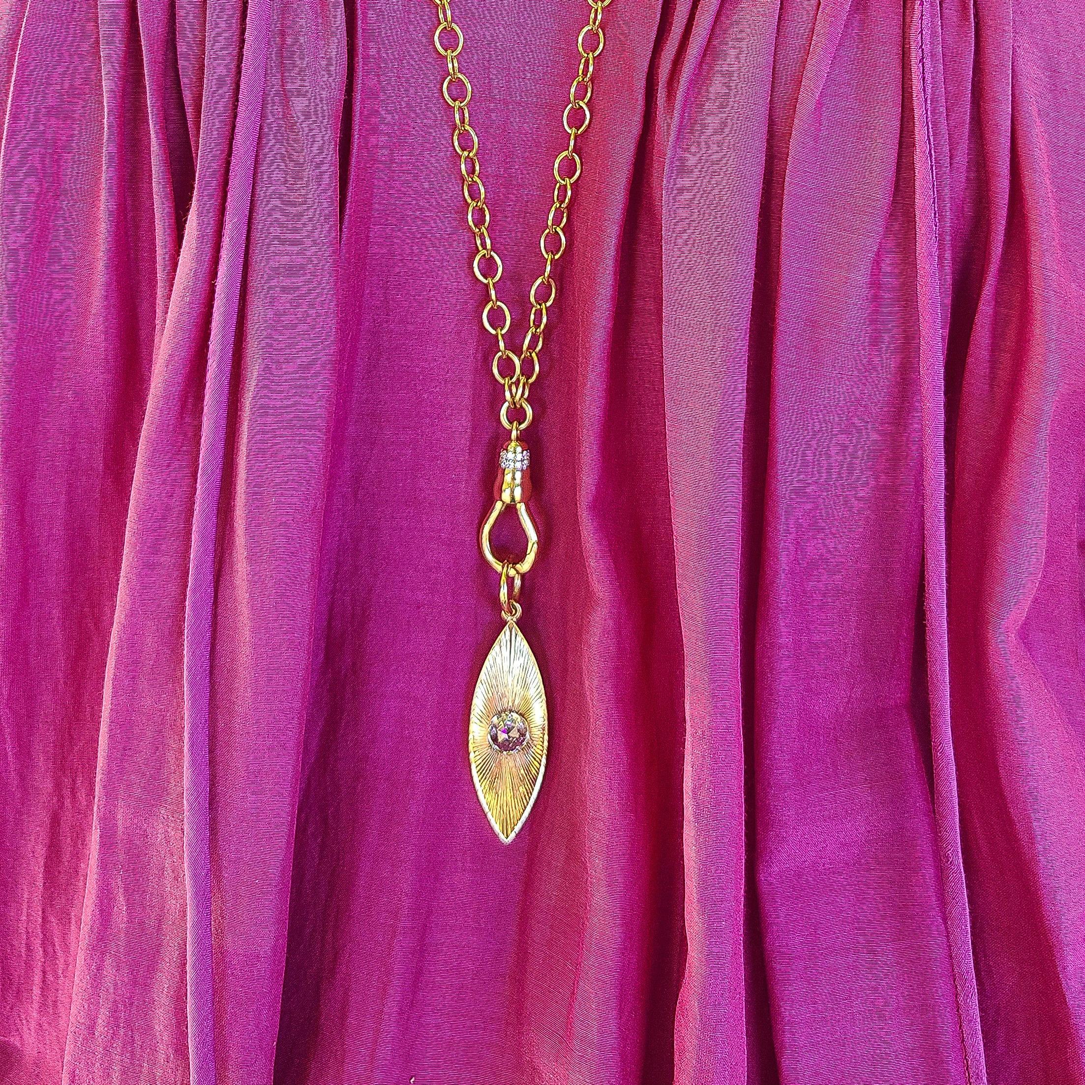 Handcrafted Naya Rose Cut Diamond Pendant by Single Stone For Sale at ...