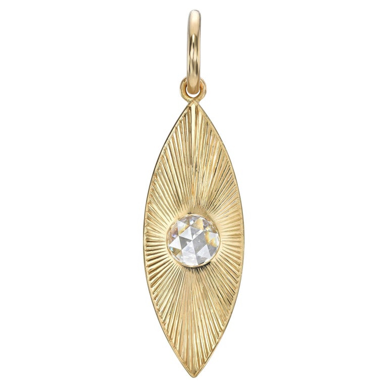 Handcrafted Naya Rose Cut Diamond Pendant by Single Stone For Sale at ...