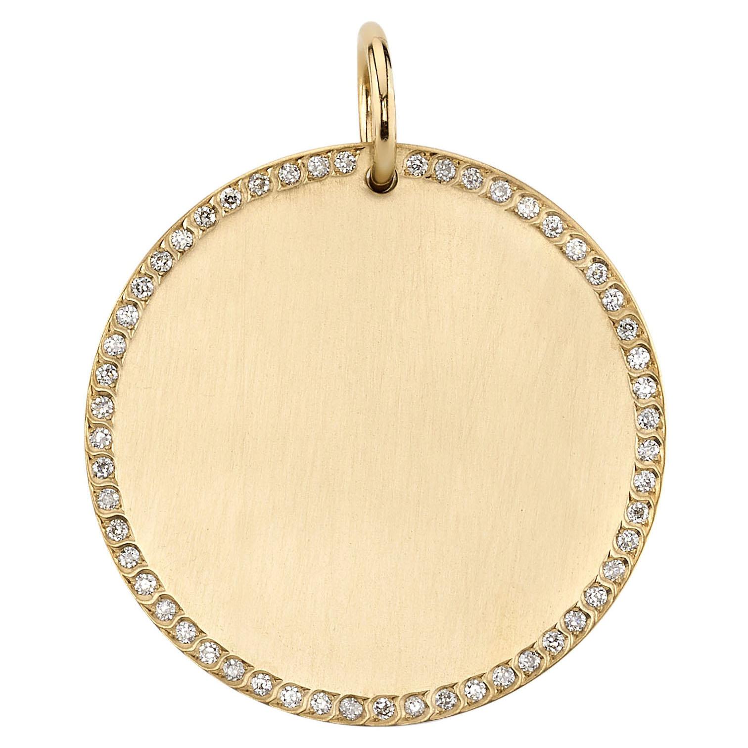 Handcrafted Oval Cobblestone Mixed Diamond Pendant by Single Stone For ...