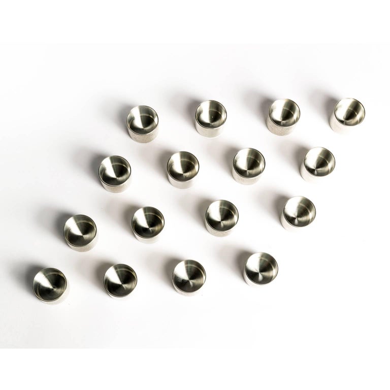 Handcrafted Pewter Sake, Set of 4 Cups For Sale at 1stDibs