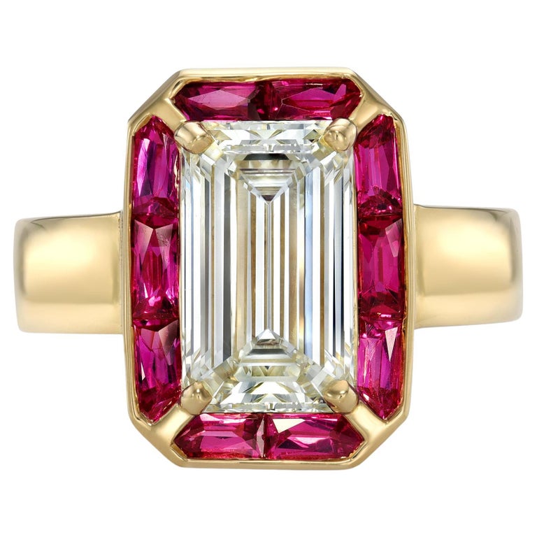 Handcrafted Pippa Emerald Cut Diamond Ring by Single Stone For Sale at ...