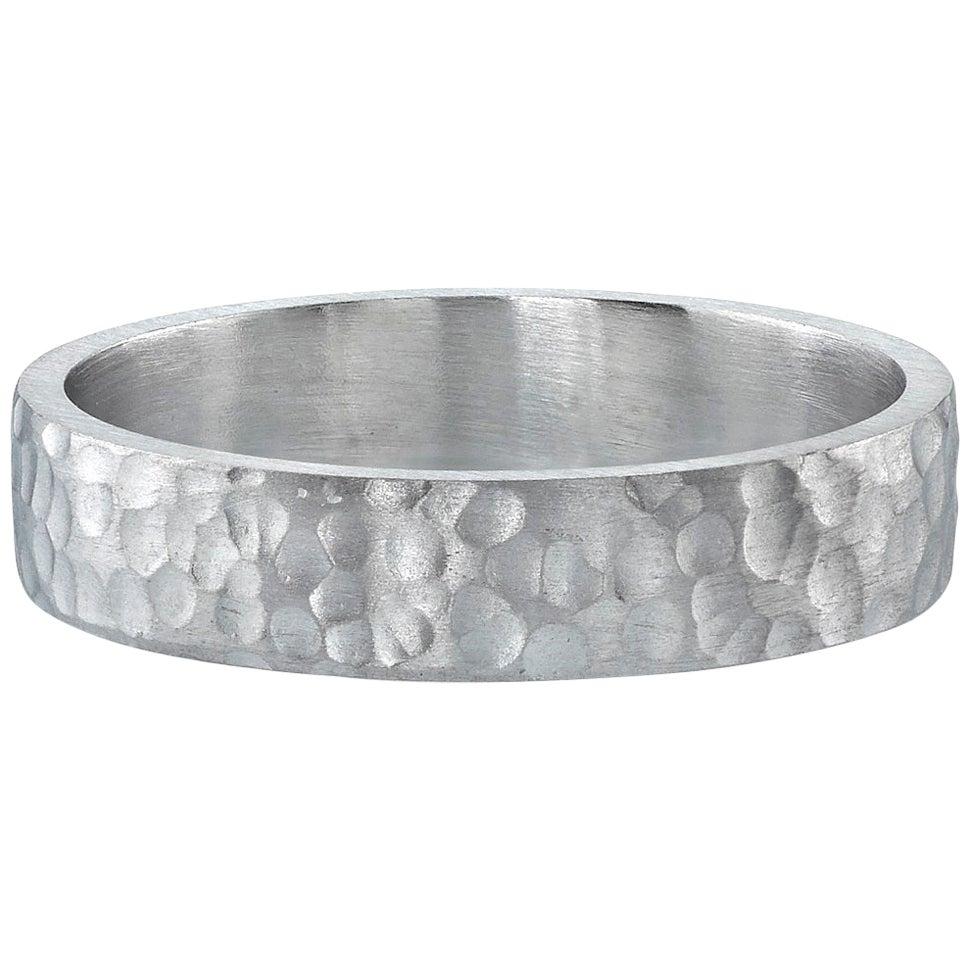 Customizable Handcrafted Hazel Engraved Platinum Band by Single Stone ...