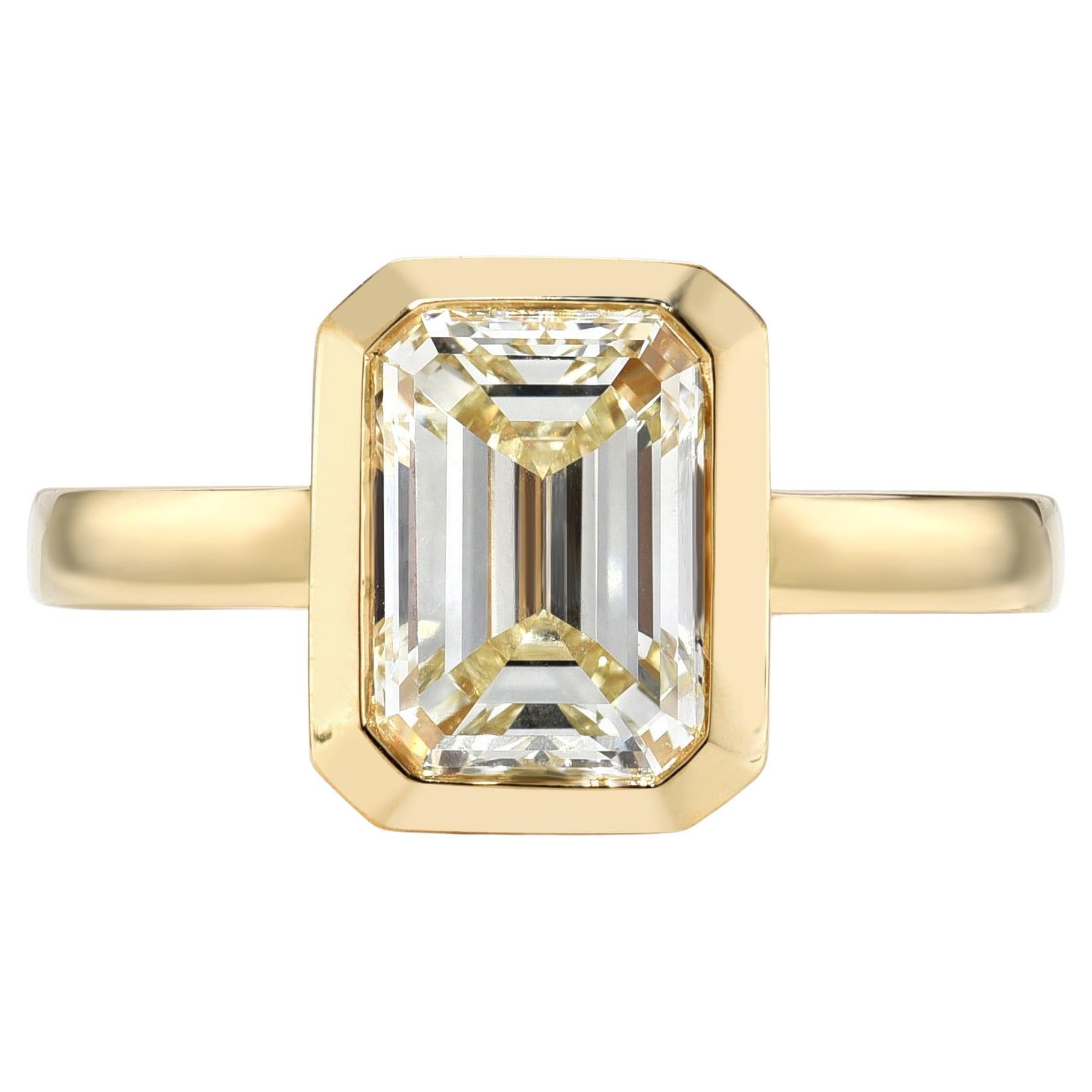 Handcrafted Ezra Trillion Cut Diamond Ring by Single Stone For Sale at ...