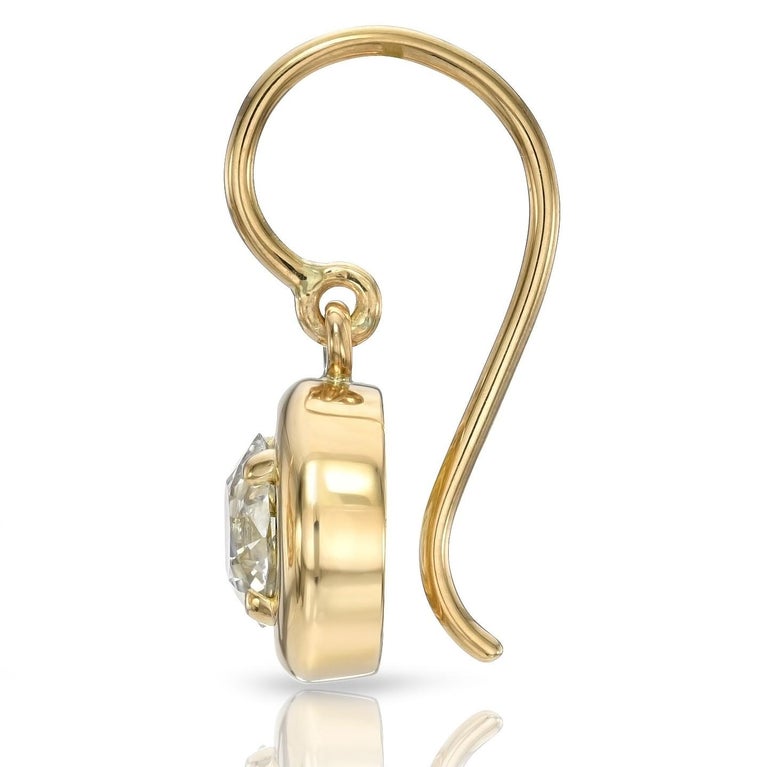 Handcrafted Randi Old European Cut Diamond Drop Earrings by Single ...