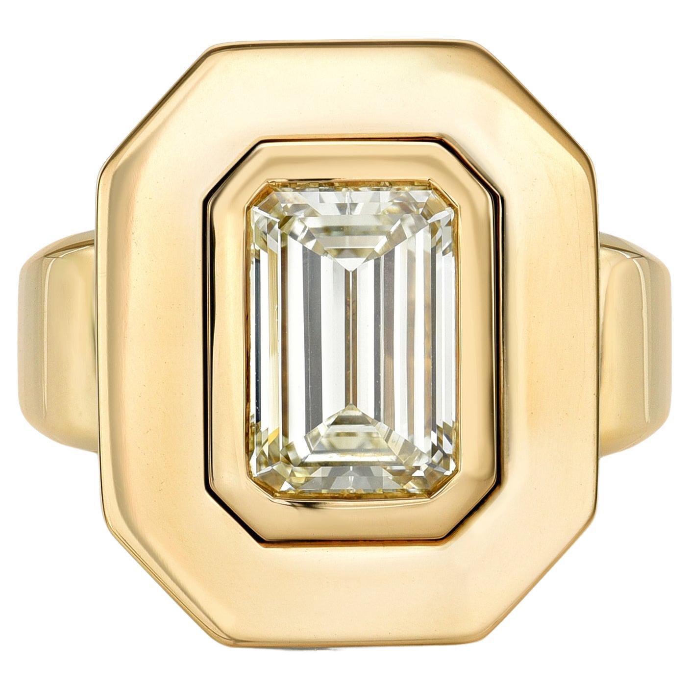 Handcrafted Rena Emerald Cut Diamond Ring by Single Stone For Sale at 1stDibs | rena diamonds