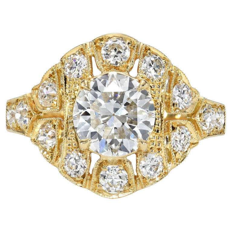 Handcrafted Renee Transitional Cut Diamond Ring by Single Stone For ...