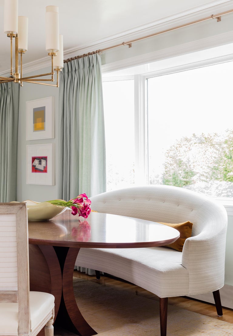 Handcrafted Scandinavian Inspired Streamline Settee for Bay Window ...