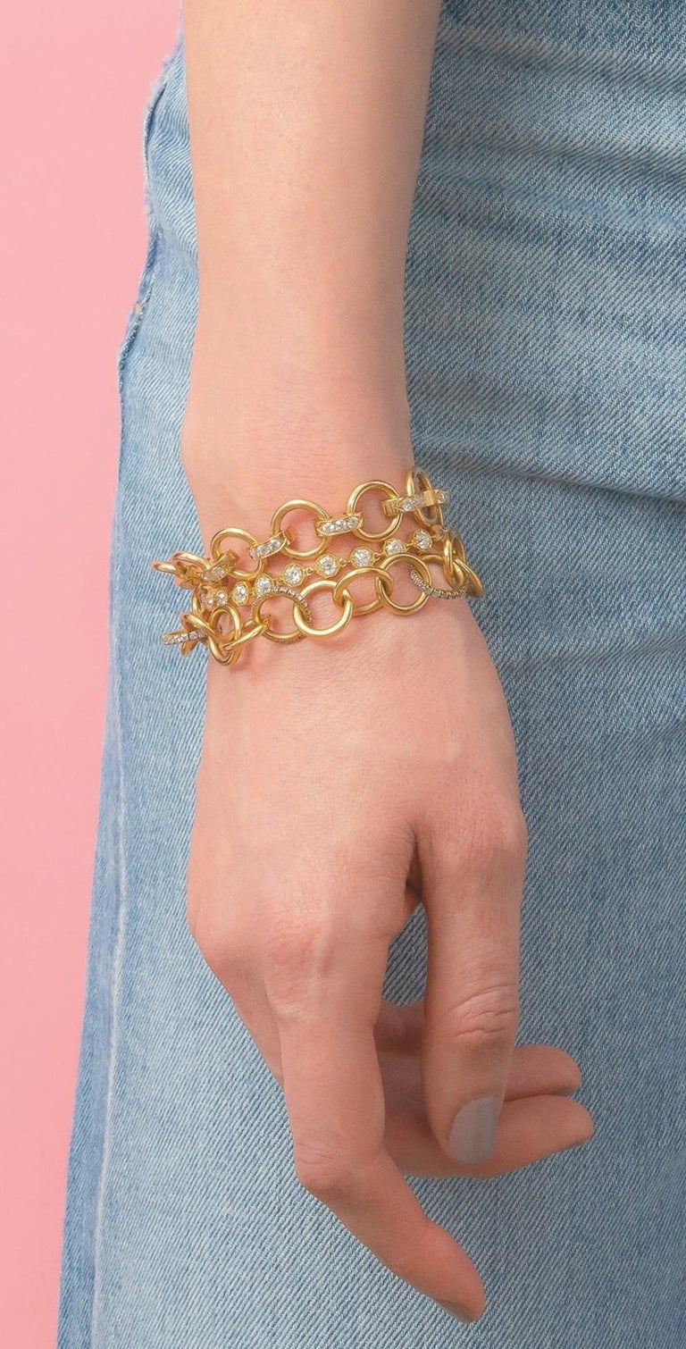 Handcrafted Small Gemma Diamond Bracelet by Single Stone For Sale at ...