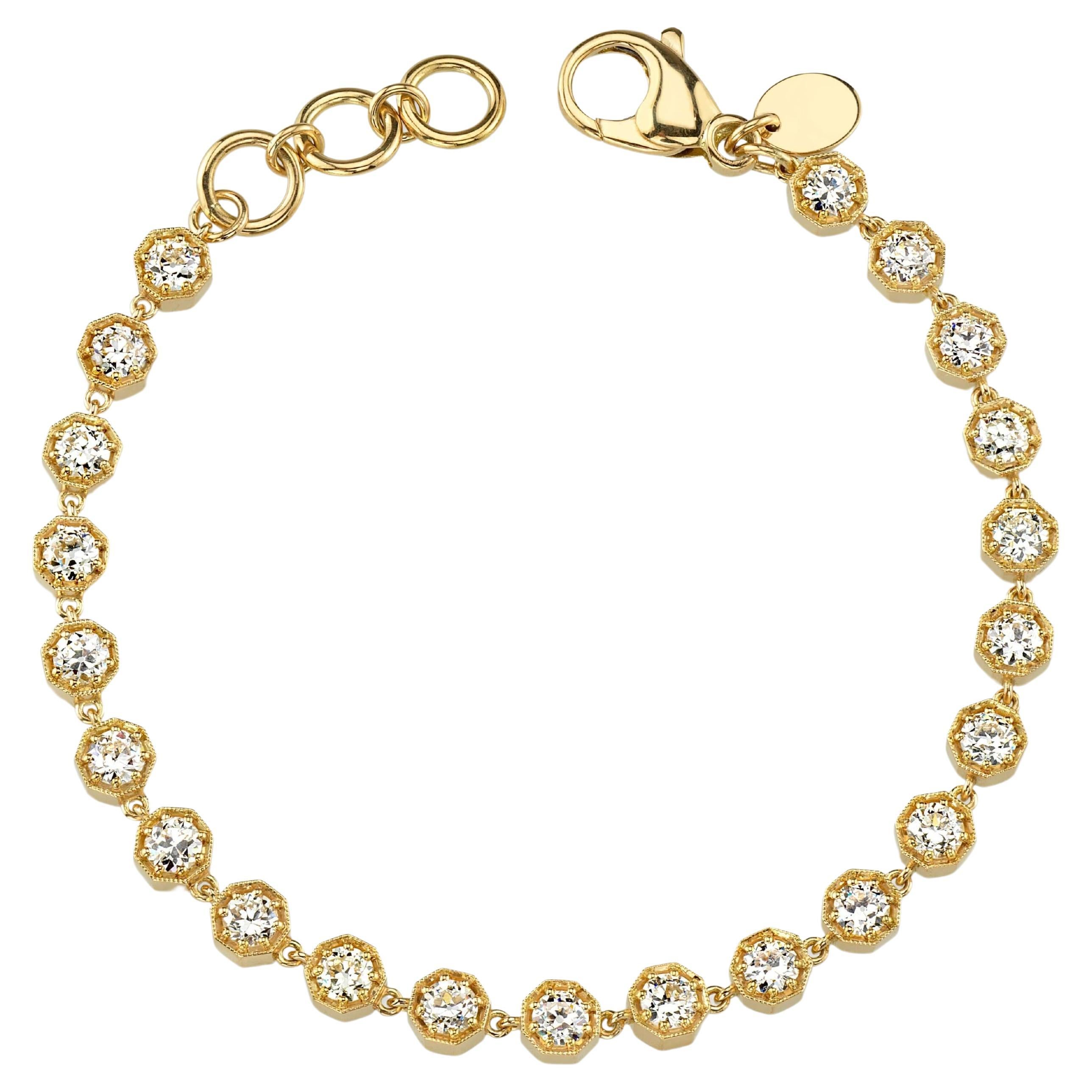 Handcrafted Small Gemma Diamond Bracelet by Single Stone For Sale at ...