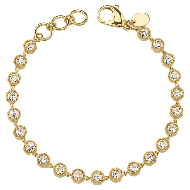 Handcrafted Small Gemma Diamond Bracelet by Single Stone For Sale at ...