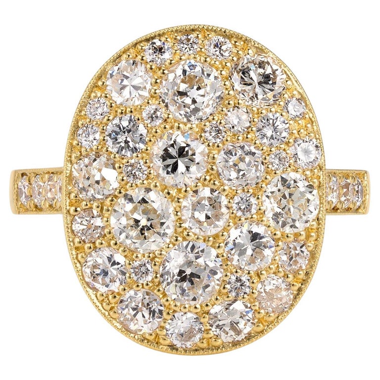 Handcrafted Small Oval Cobblestone Ring by Single Stone For Sale at 1stDibs