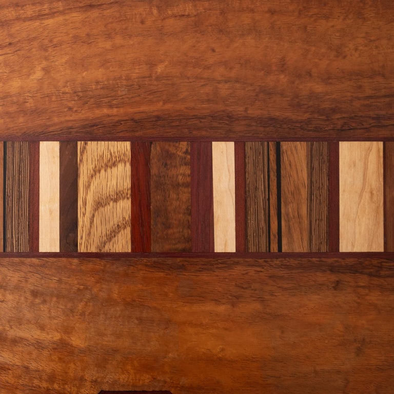 Handcrafted Studio Mixed Exotic Wood Jewelry Box For Sale at 1stDibs ...