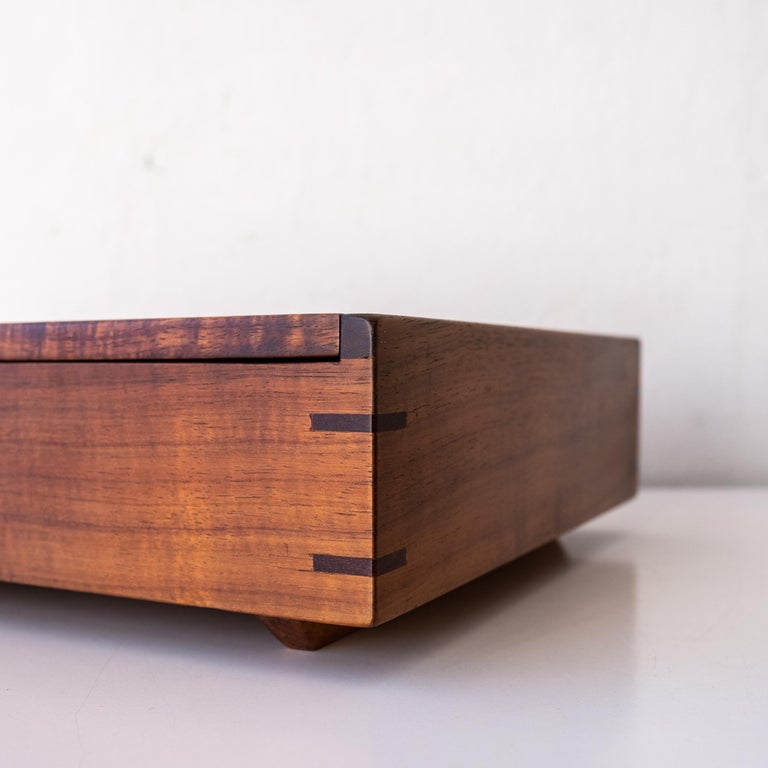 Handcrafted Studio Mixed Exotic Wood Jewelry Box For Sale at 1stDibs ...