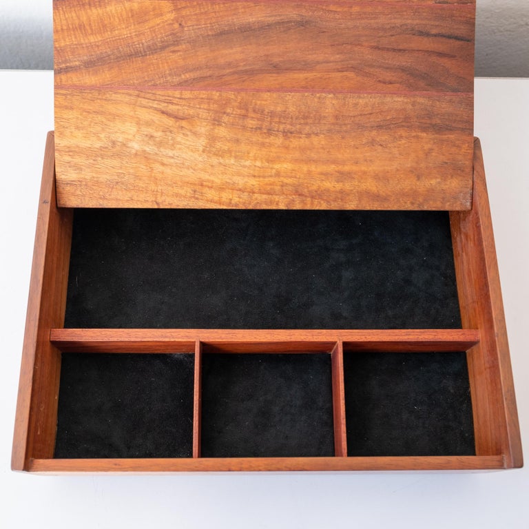 Handcrafted Studio Mixed Exotic Wood Jewelry Box For Sale at 1stDibs ...