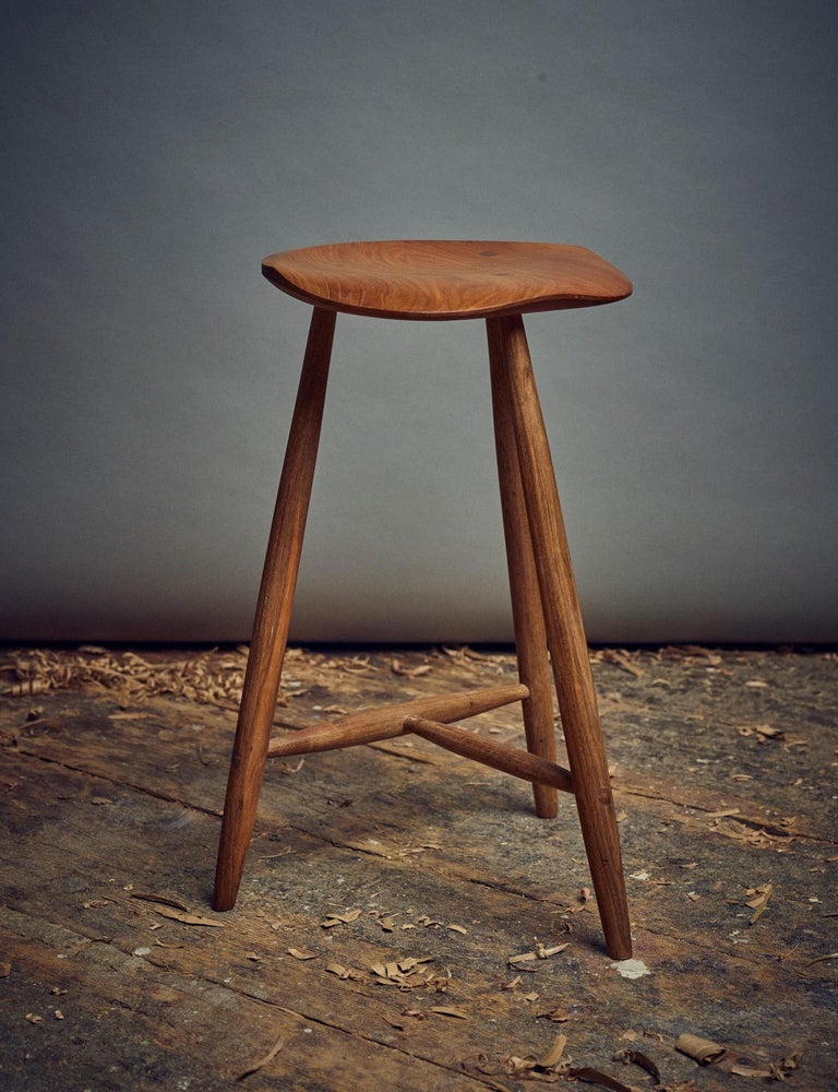 Handcrafted Studio Three Legged Stool by Fabian Fischer, Germany, 2019 ...