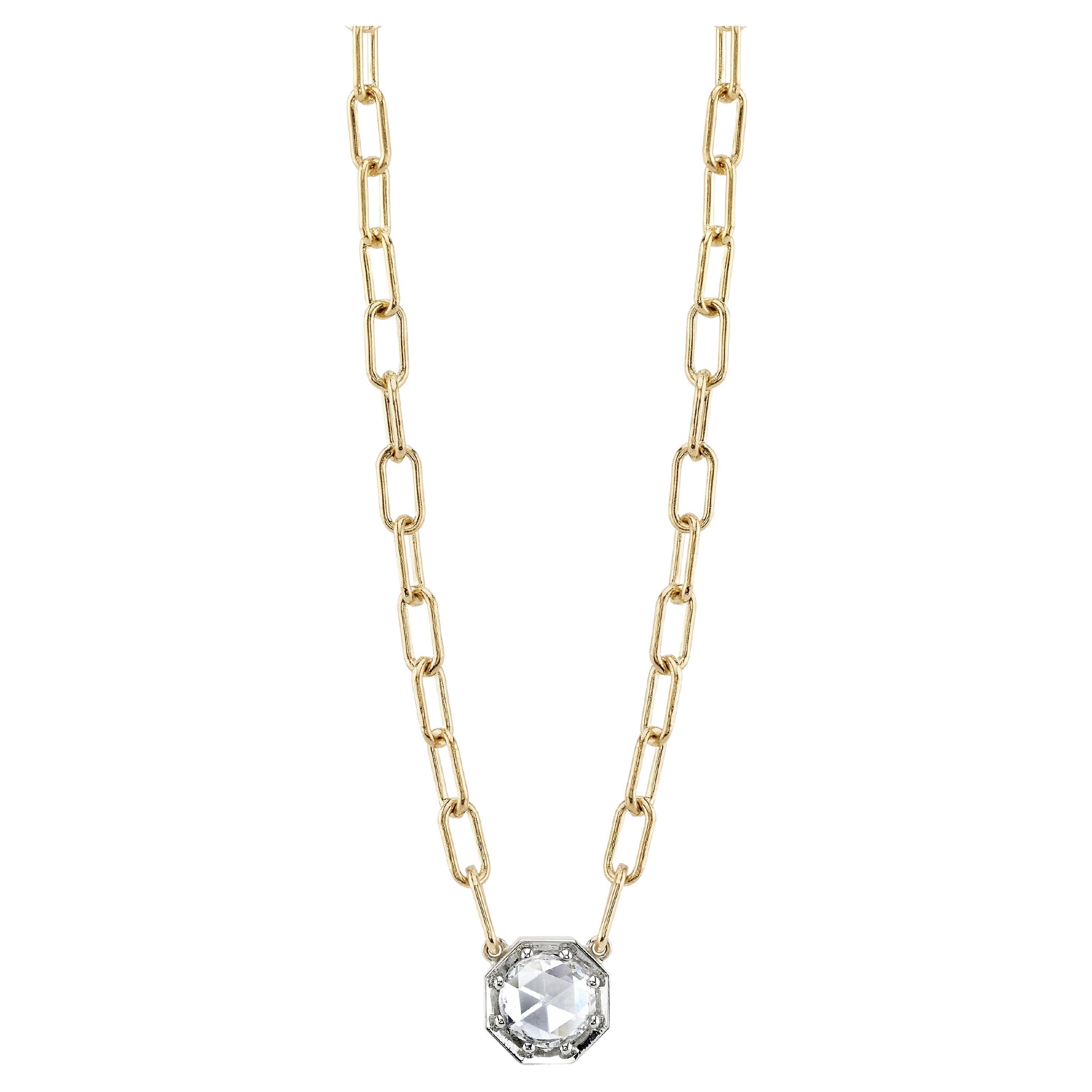 Handcrafted Summer Rose Cut Diamond Pendant necklace by Single Stone ...