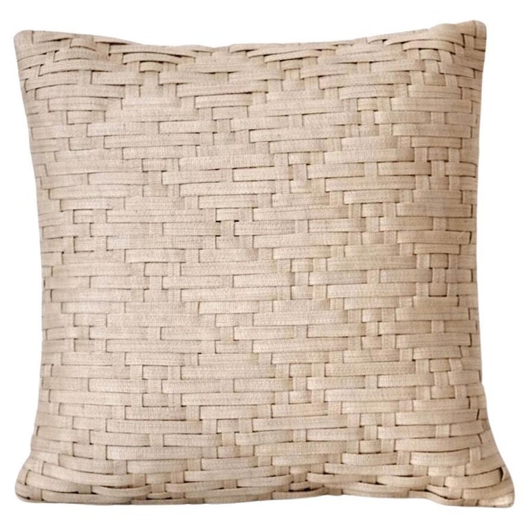 Handcrafted T'nalak Basket Weave Cushion Cover 50x50cm For Sale at 1stDibs