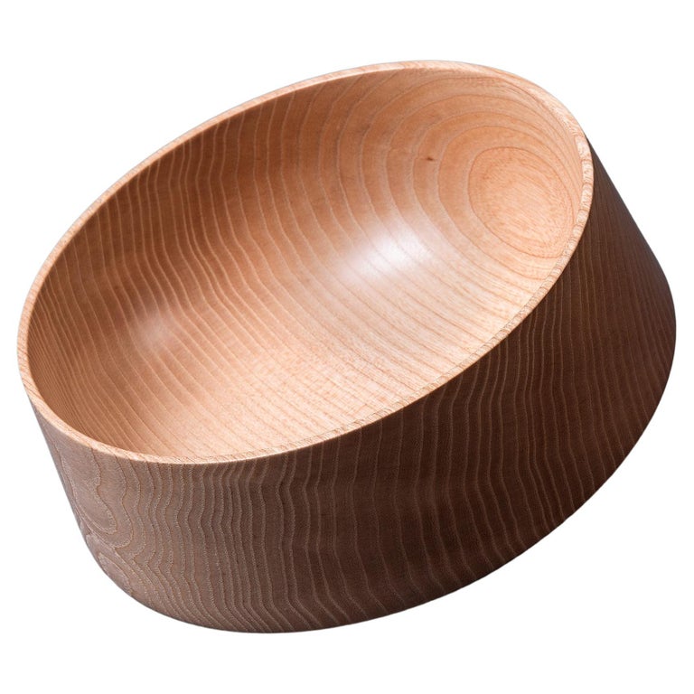 Handcrafted Turned Ash Bowl at 1stDibs
