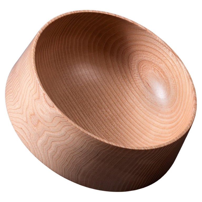 Handcrafted Turned English Ash Bowl For Sale at 1stDibs